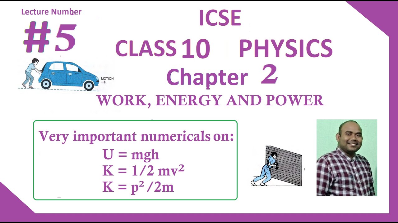 Very Important Numericals On U mgh K 1 2mv 2 K p 2 2m ICSE Class 10