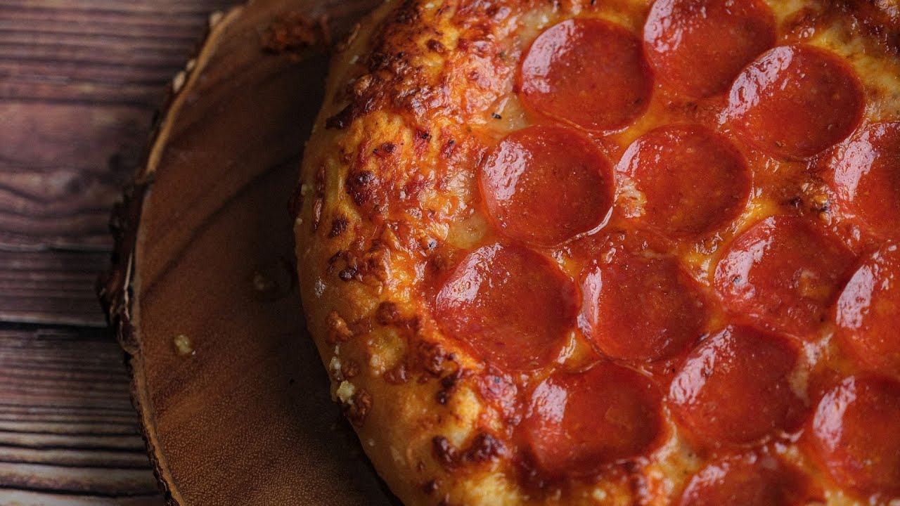 Baking Pizza At Home From Scratch | Homemade Pepperoni Pizza | Regular ...