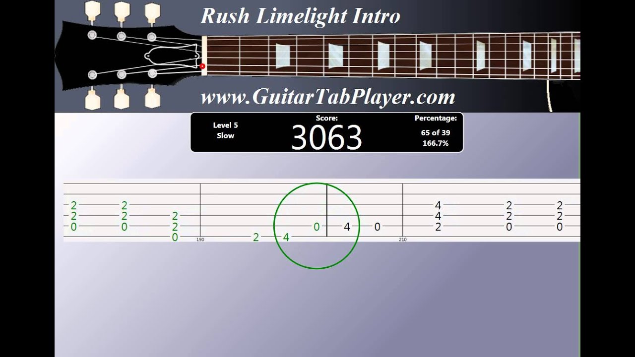 Easy way to learn Rush - Limelight (Tab) - YouTube
