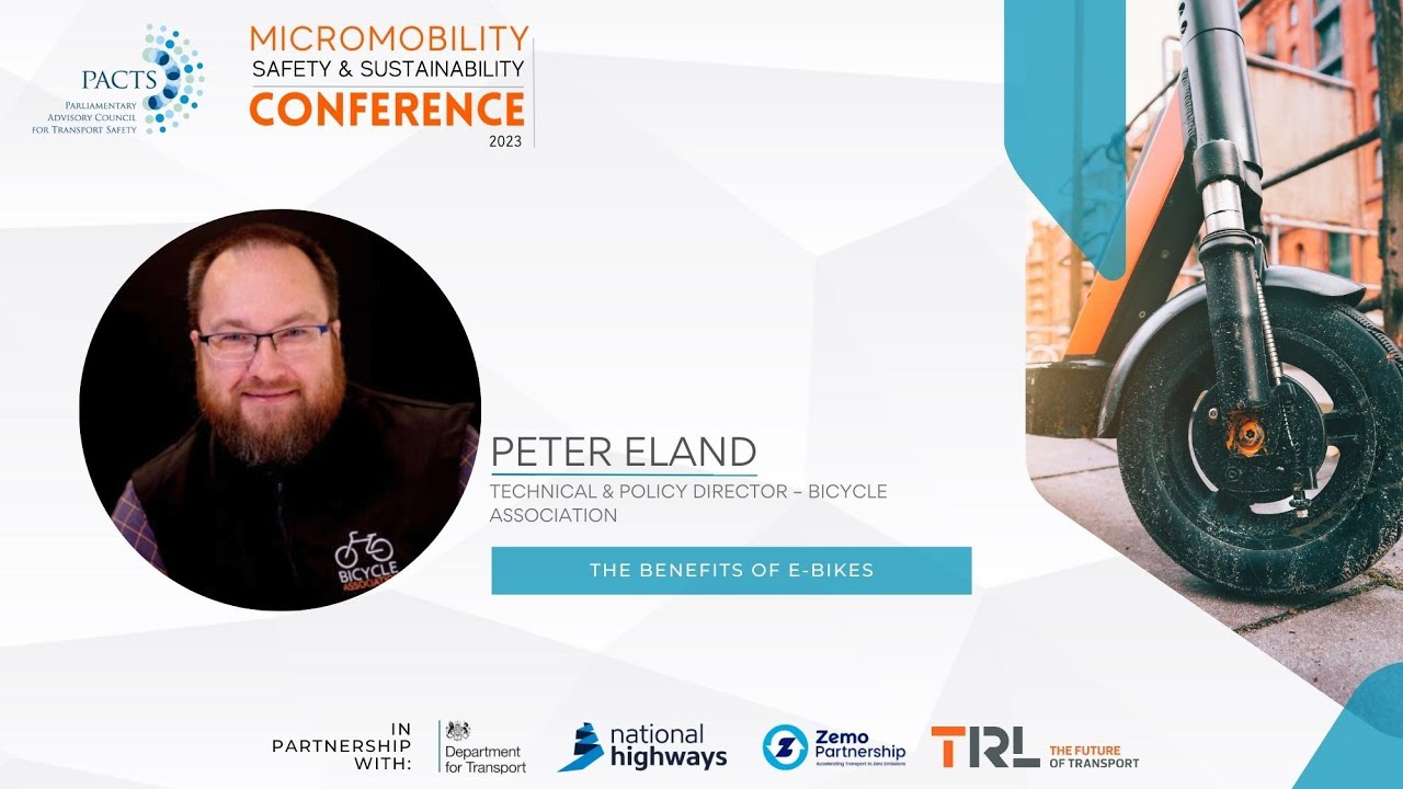 Peter Eland - The benefits of e-bikes #micromobility #ebikes - YouTube