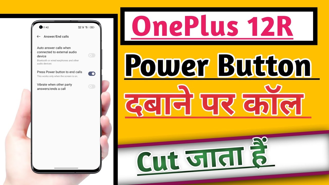 OnePlus 12R How to Fix Power Button End Call problem | power button ...