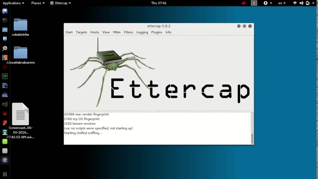 kali linux 2 ettercap ddos websits - YouTube