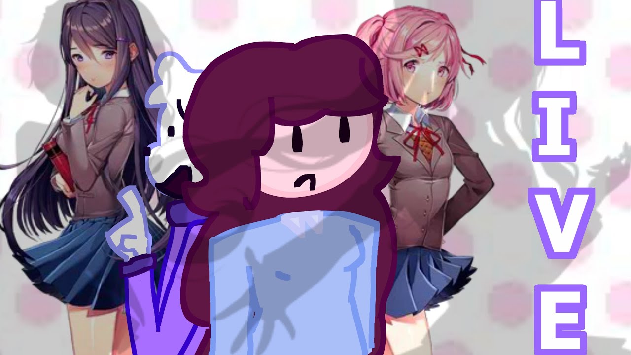 Playing DDLC LIVE !! (Ft.Cat) 2 (again) - YouTube