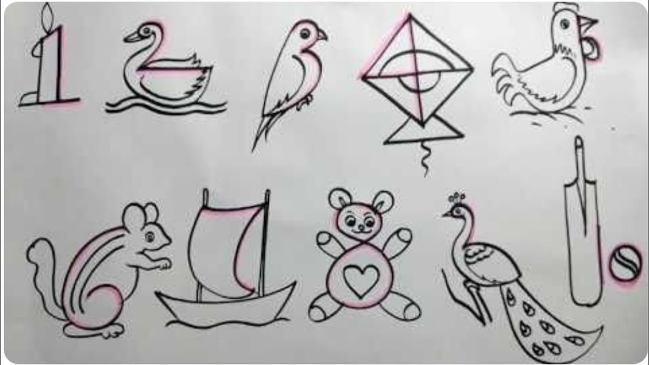 1-20 Numbers Easy Drawing Ideas For Kids - YouTube