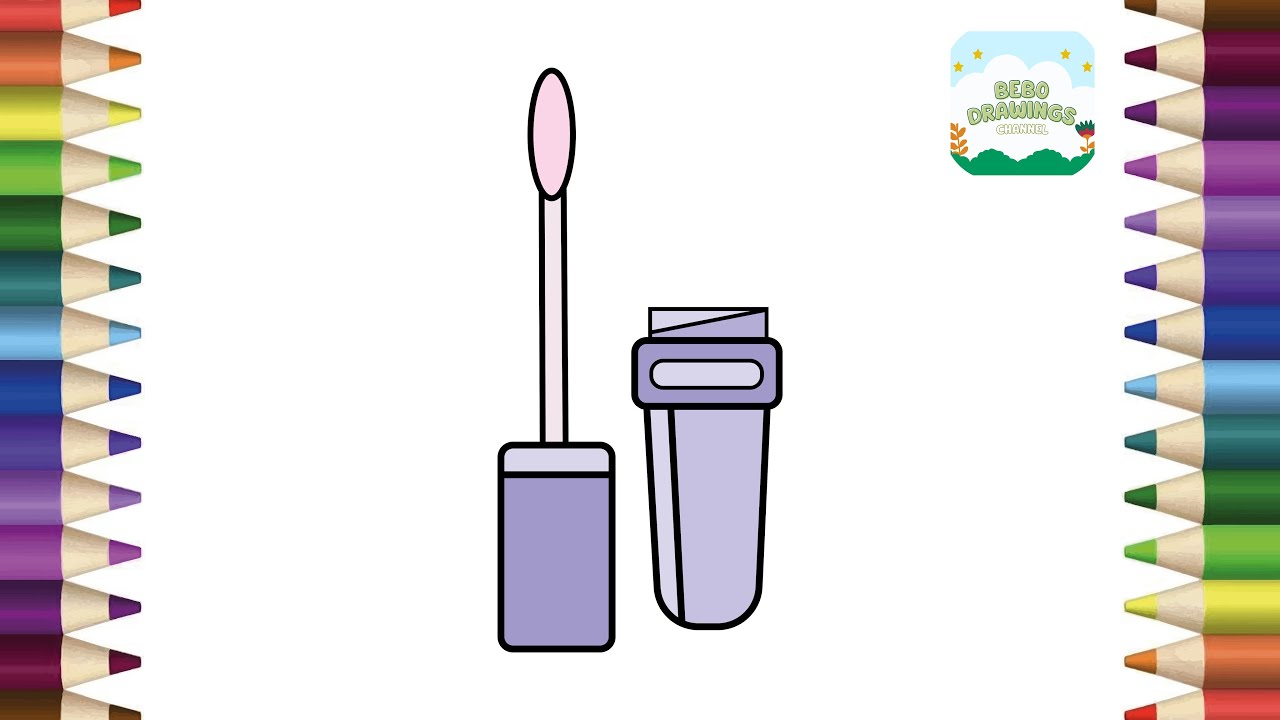 How To Draw A Lip Gloss Easy Step By Step | Lip Gloss Drawing - YouTube