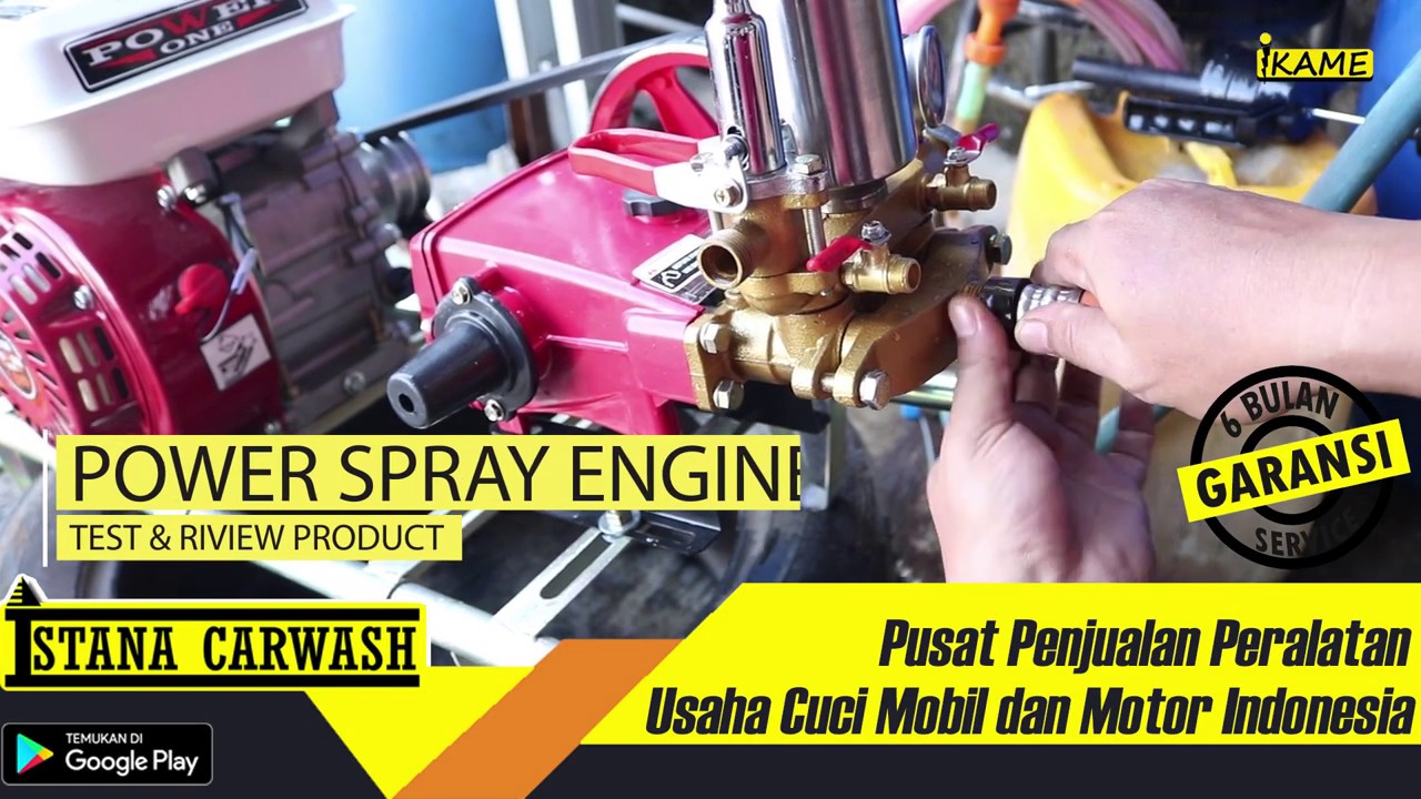 Pengetesan Mesin air Power Spray Engine ( Mesin Bensin ) - YouTube