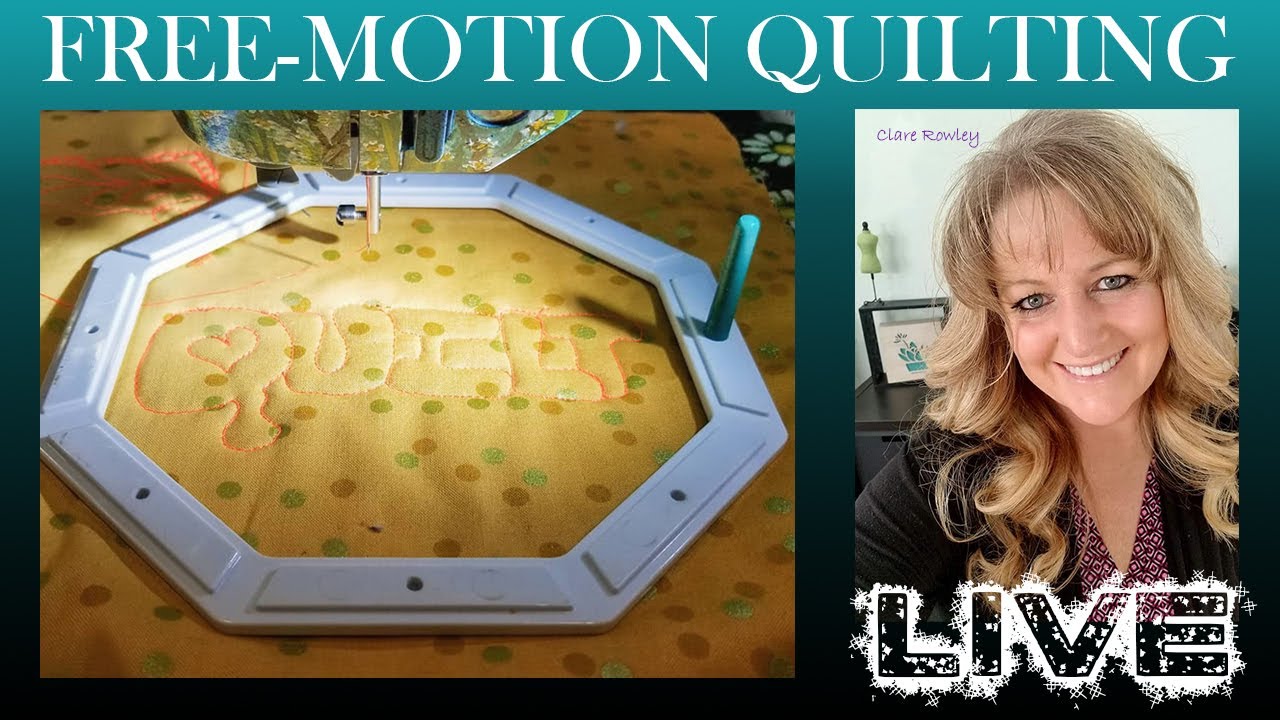 FREE-MOTION Quilting on ANY home Sewing Machine Learn the Best Method ...