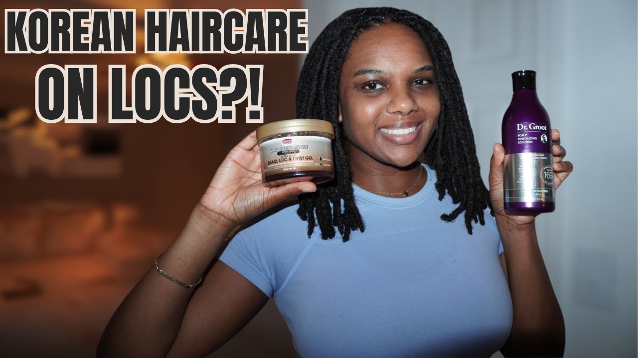 Trying Dr. Groot Korean Haircare on My Locs + Retwist with African ...