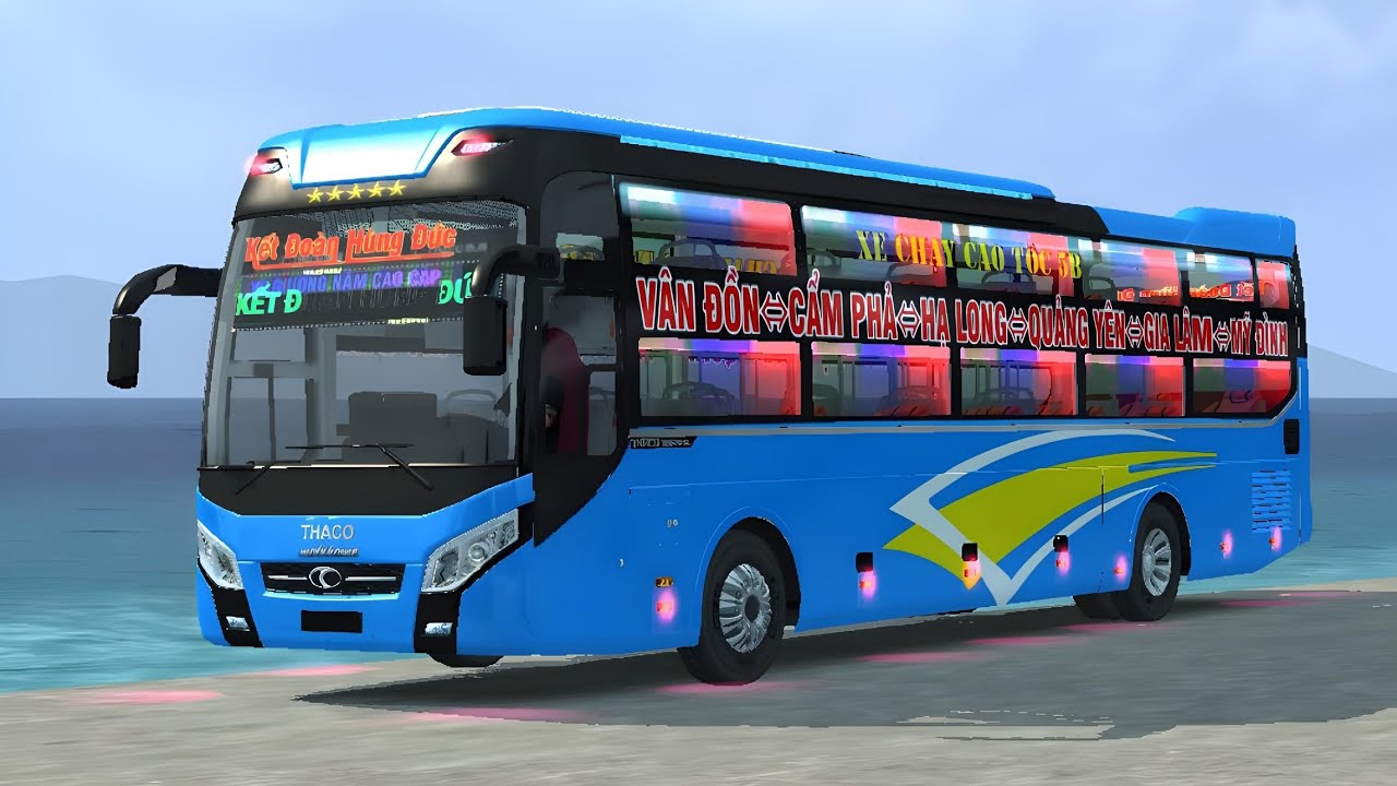 Share Skin Kết Đoàn Hùng Đức + Led 3 Màu Thaco Online ( BUSSID ) - YouTube