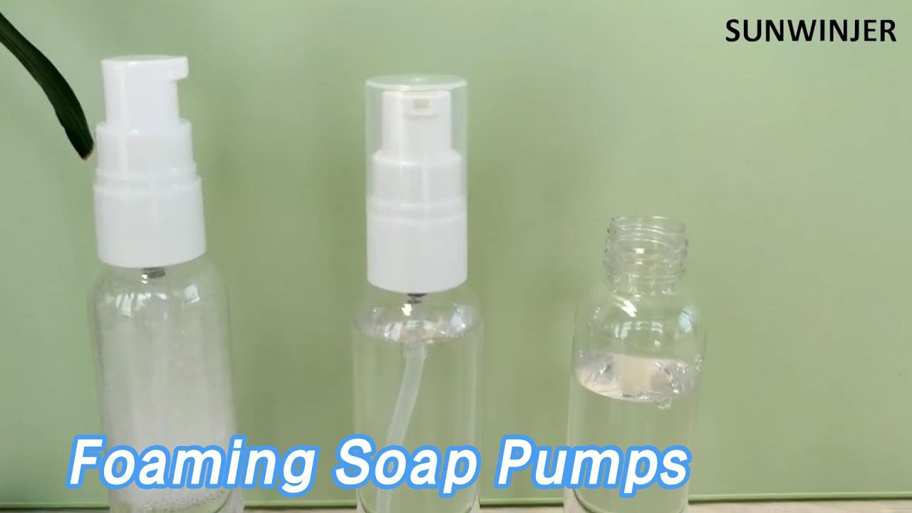 PP Hand Foaming Soap Pumps Dispenser Full Cover Mini White Transparent - YouTube