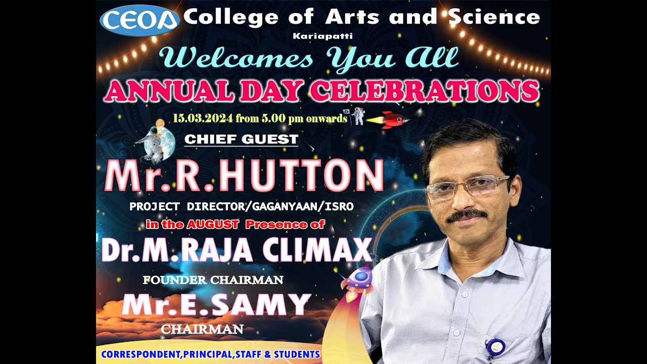 Annual Day Celebration 2024 - CEOA College Of Arts & Science - YouTube