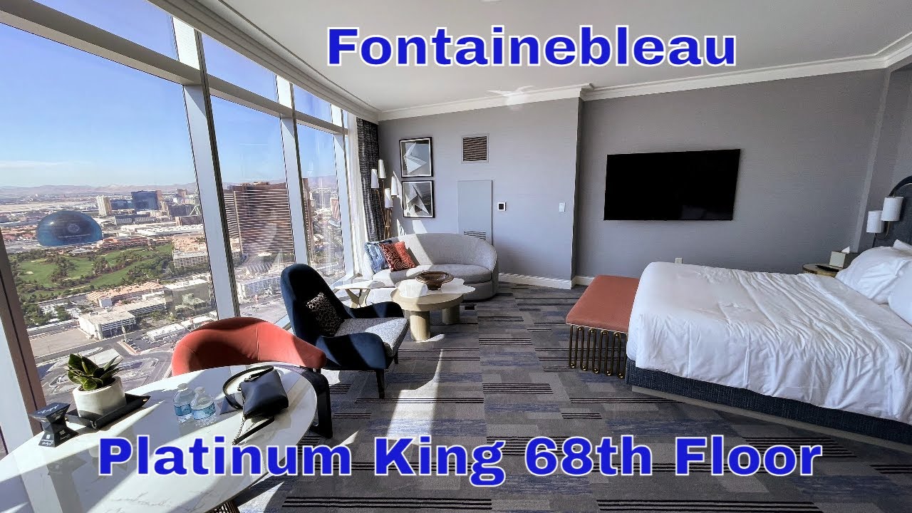 Fontainebleau Las Vegas Platinum King Room Tour Review 68th Floor - YouTube