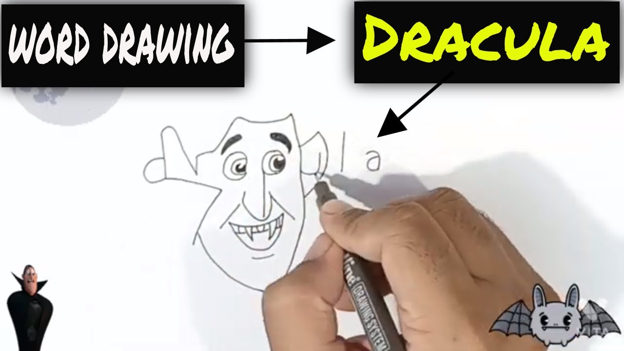 Easy Dracula Drawing | How to draw Dracula drawing - YouTube
