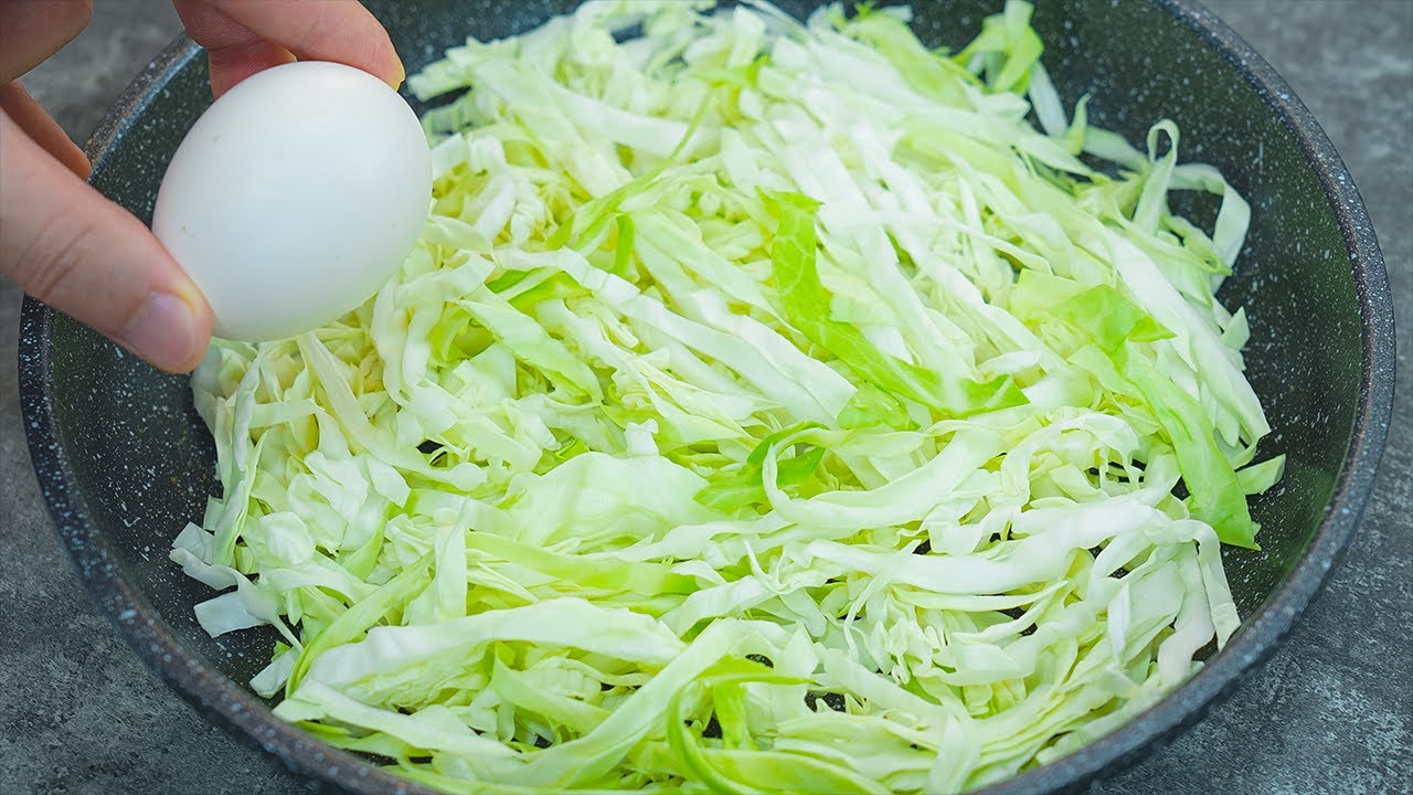 Cabbage with eggs is better than meat! Easy, quick and very delicious ...