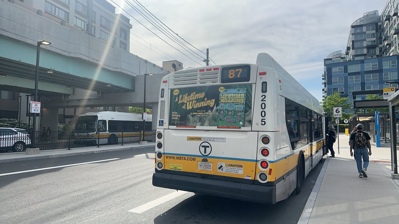 MBTA Route 87 (Lechmere to Arlington Ctr) - YouTube