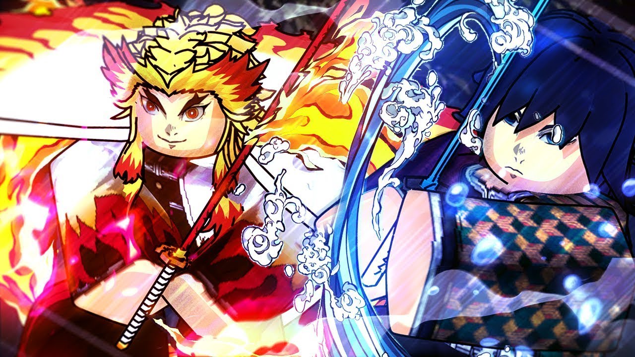Demonfall: Giyuu🌊 vs Rengoku🔥 - YouTube