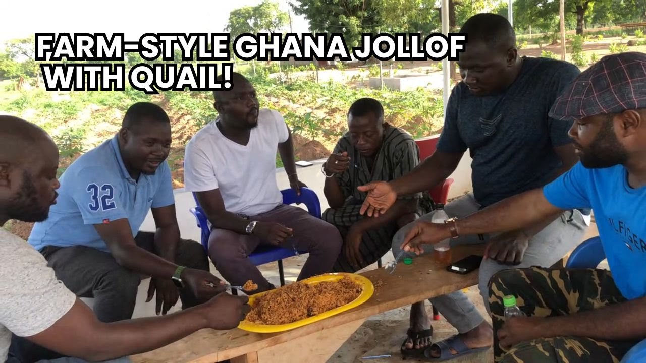 How We Made Authentic Ghana Jollof with Quail at Our Farm! - YouTube