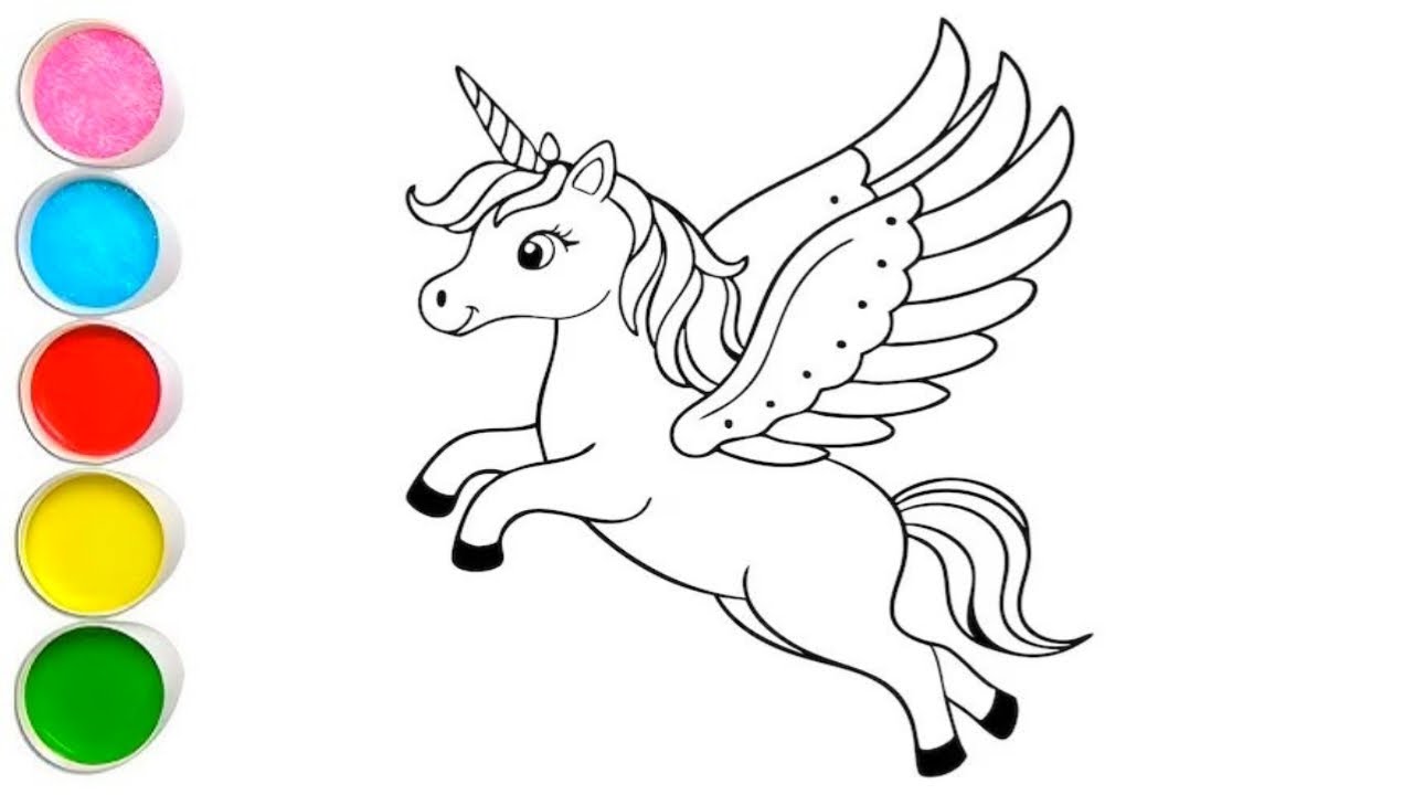 How to draw a flying horse drawing, step by step horse drawing, easy ...