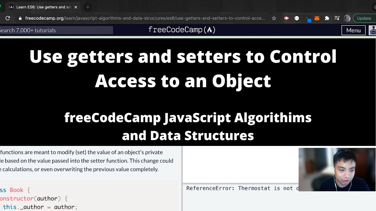 Use Getters And Setters To Control Access To An Object Es6 9802