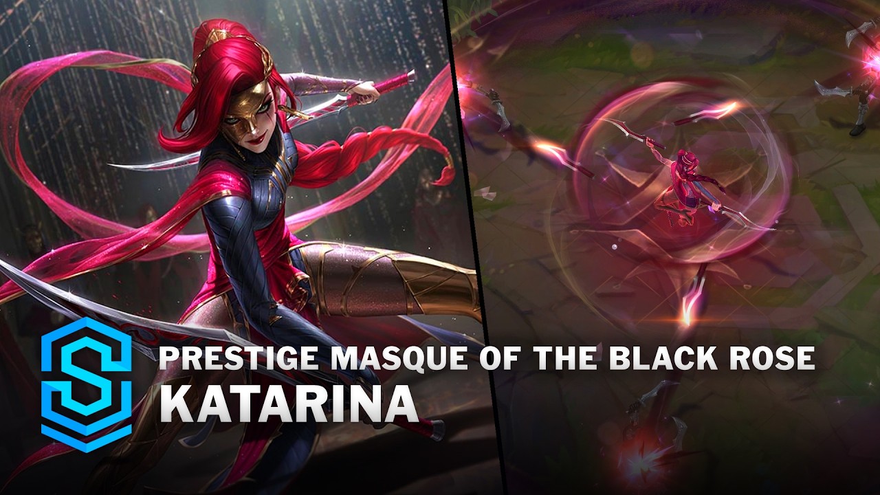Prestige Masque of the Black Rose Katarina Skin Spotlight - Pre-Release ...