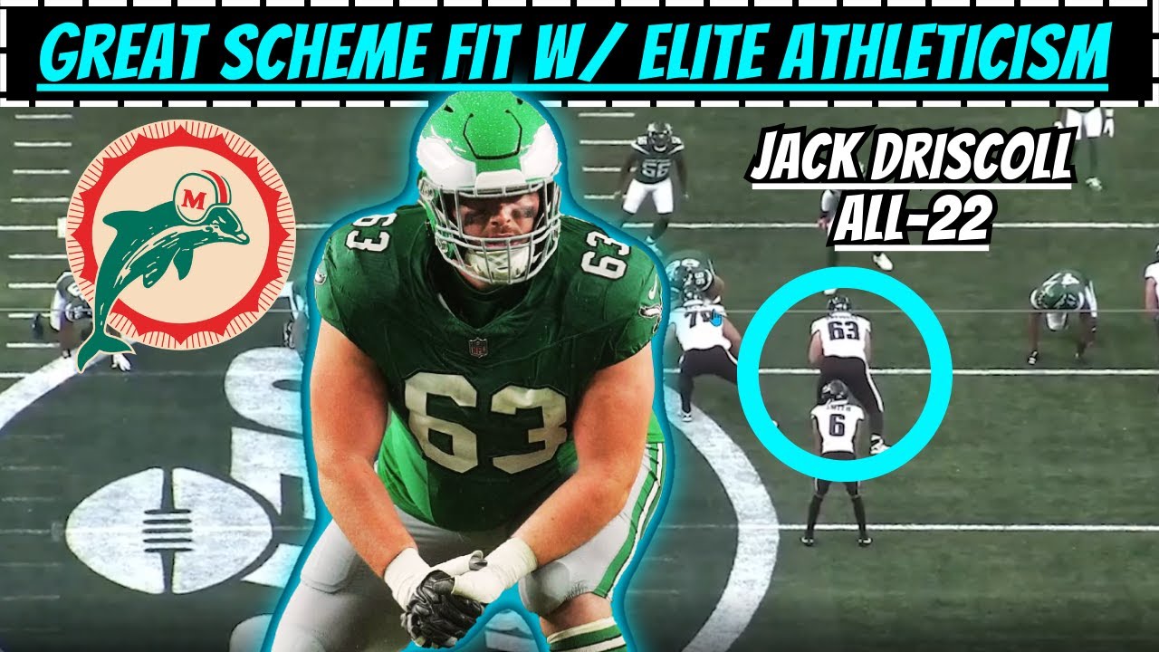Film Breakdown: Why Jack Driscoll Should Start at Right Guard for the Miami Dolphins - YouTube