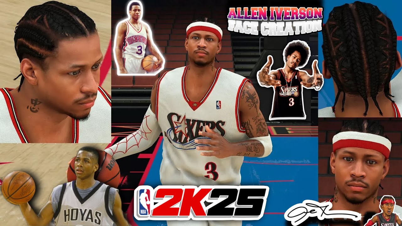 Allen Iverson Face Creation In 2K25 - *PRIME* Allen Iverson Face ...