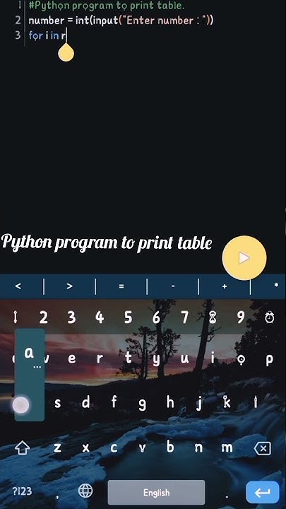 Three Line Python Code To Print Table | Coding shorts #coding #shorts - YouTube