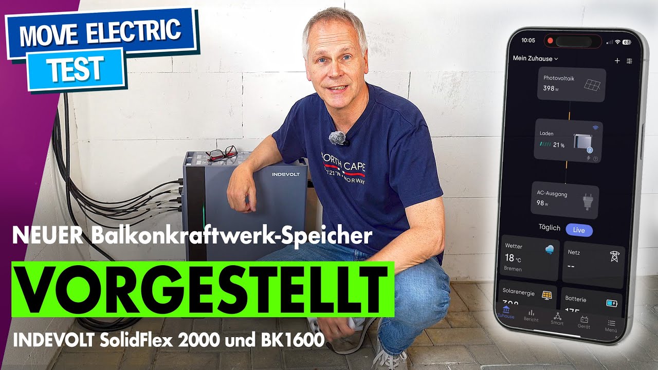 Bidirektionaler Balkonkraftwerk-Speicher - Was leisten INDEVOLT Solidflex 2000 und BK1600? - YouTube