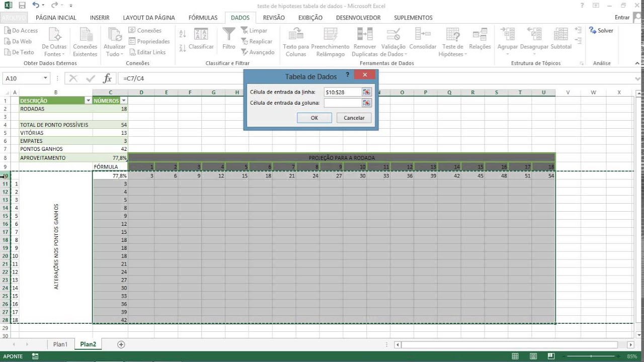 TESTE DE HIPÓTESES TABELA DE DADOS ÁRVORE BINOMINAL APROVEITAMENTO ...
