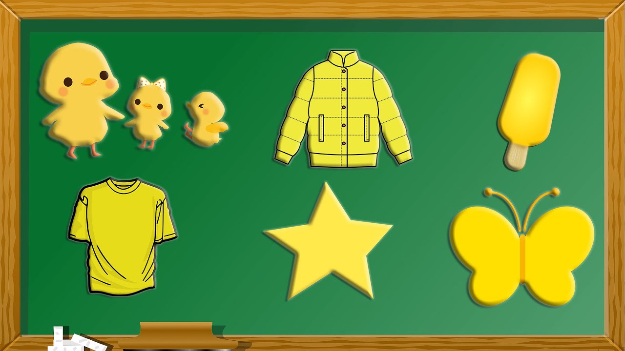 El Color Amarillo Para Niños en Ingles y en Español | Yellow Color for ...