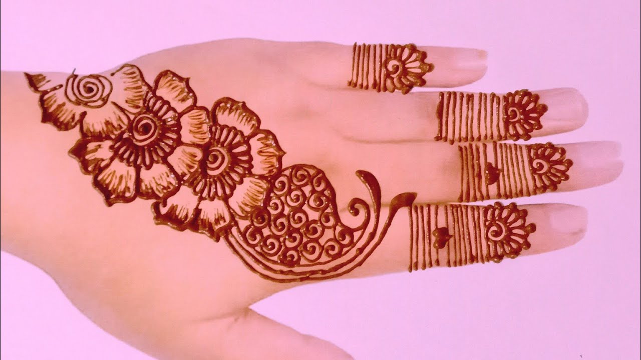 Simple Eid Mehndi Design | Back Side Ramadan Mehndi Design ...