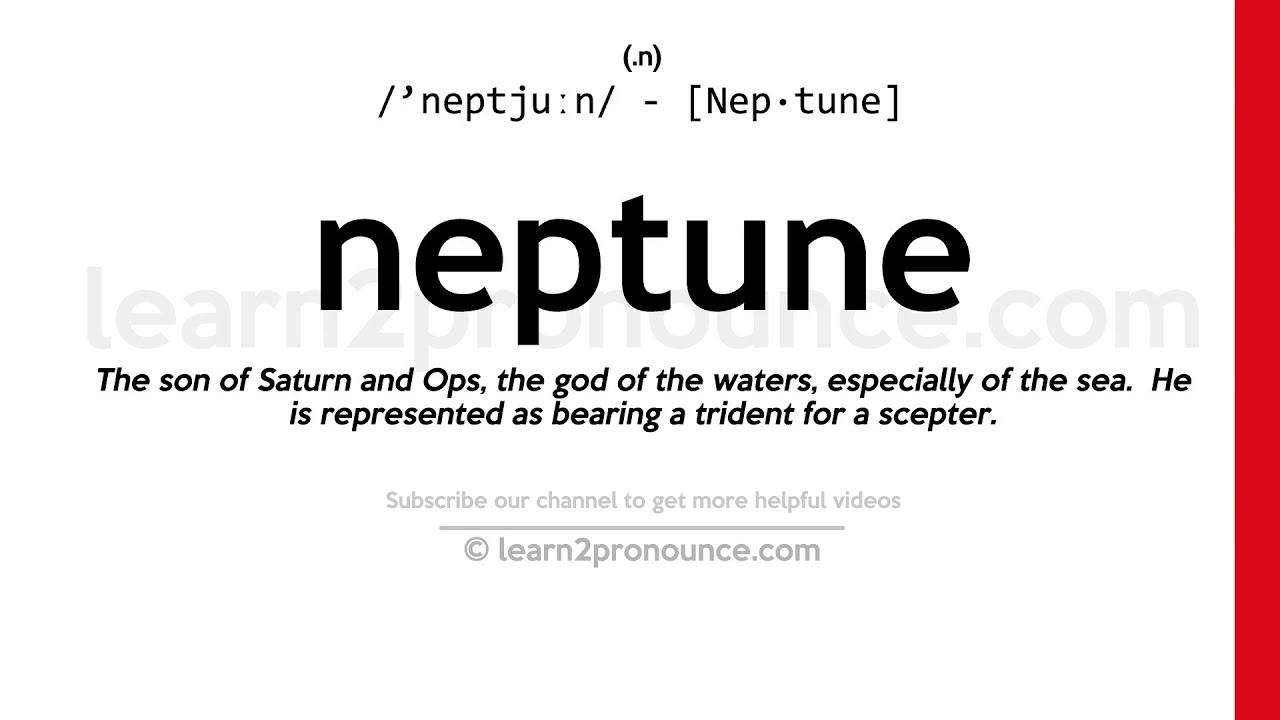 Pronunciation of Neptune | Definition of Neptune - YouTube