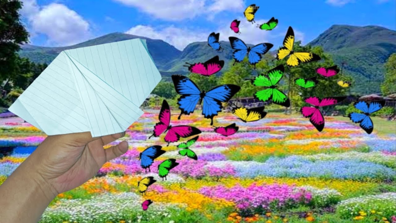 HOW TO MAKE A PAPER AIRPLANE THAT FLY LIKE AN BUTTERFLY _ CARA MEMBUAT ...