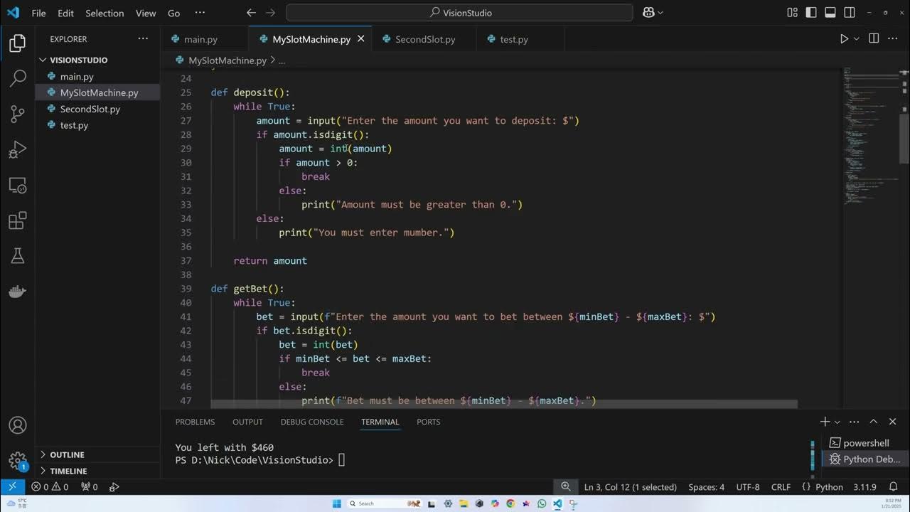 Python Slot Machine Tutorial - YouTube