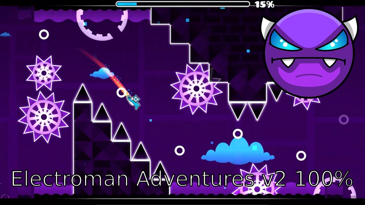 Electroman Adventures v2 100% REBEAT | Geometry Dash - YouTube