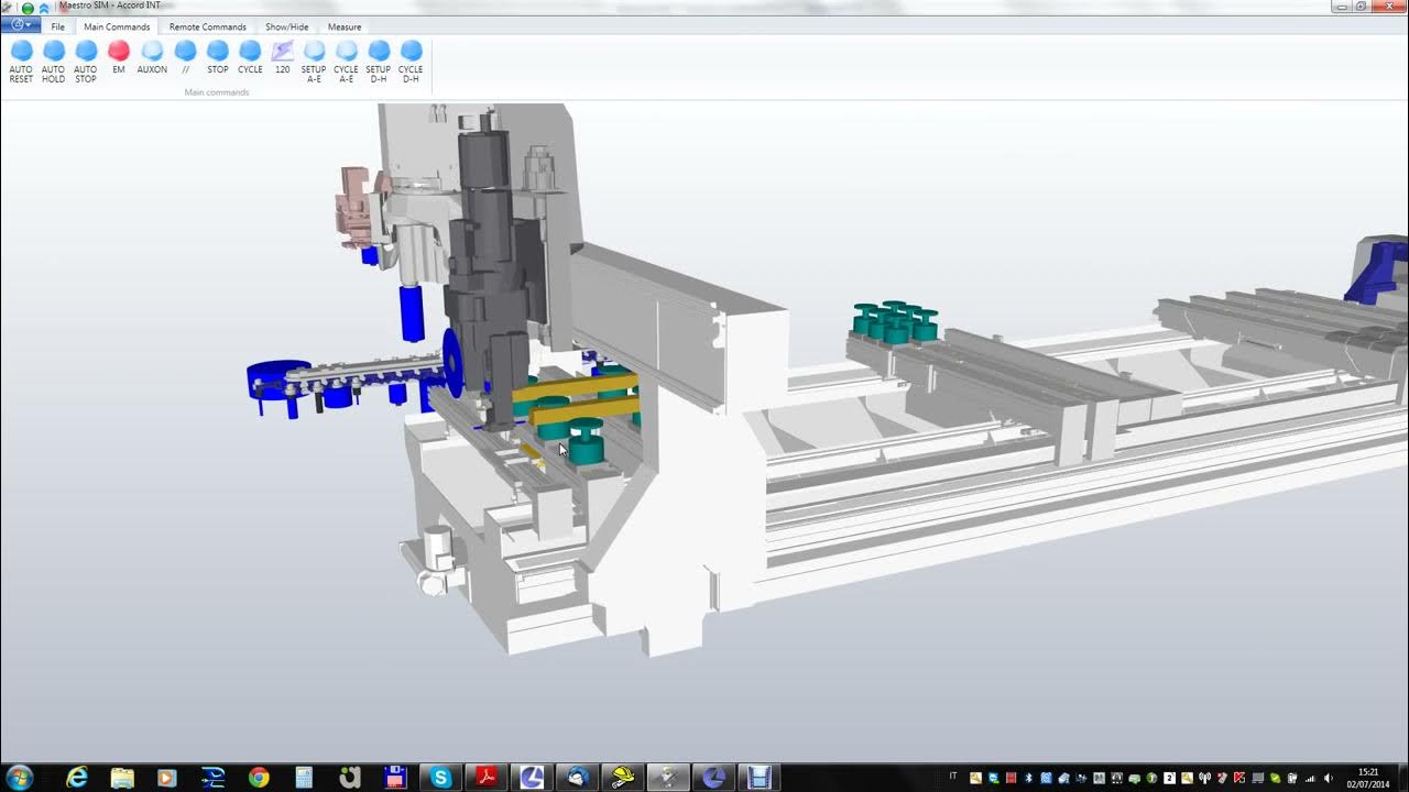 SCM Proview Simulator software on the Accord WD CNC Machining cell - YouTube