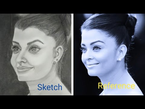 How to draw Aishwarya Rai ।। Sketch of Aish ।। Pencil Sketch ।। - YouTube