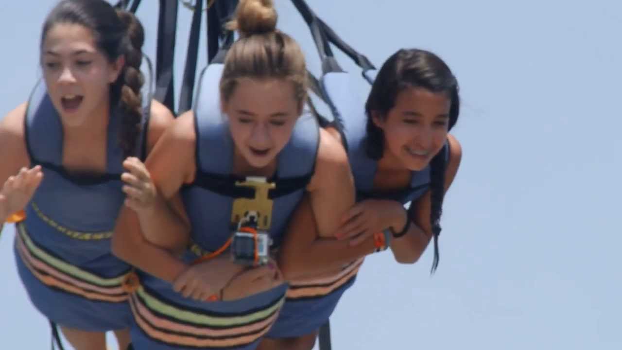 Chloe, Laurel and Trinity Ride The Skycoaster - YouTube