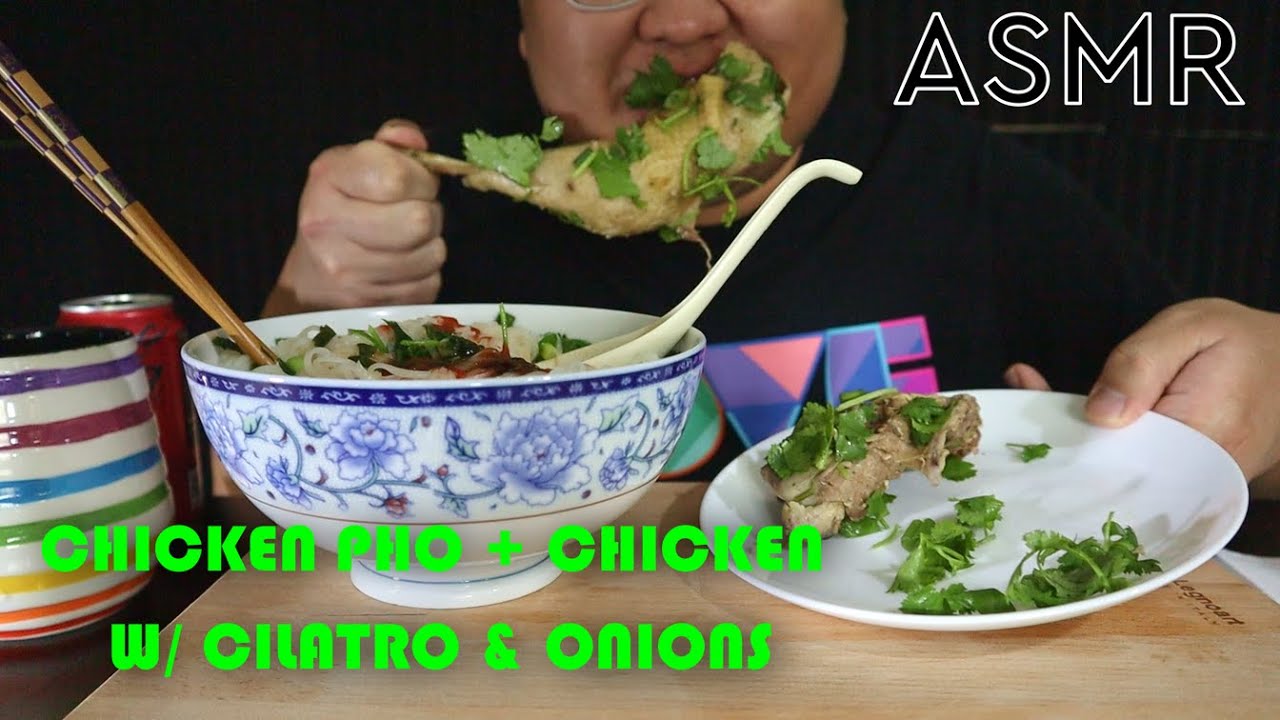 CHICKEN PHO • HMONG BOILED CHICKEN • ASMR • MUKBANG • EATING SOUNDS ...