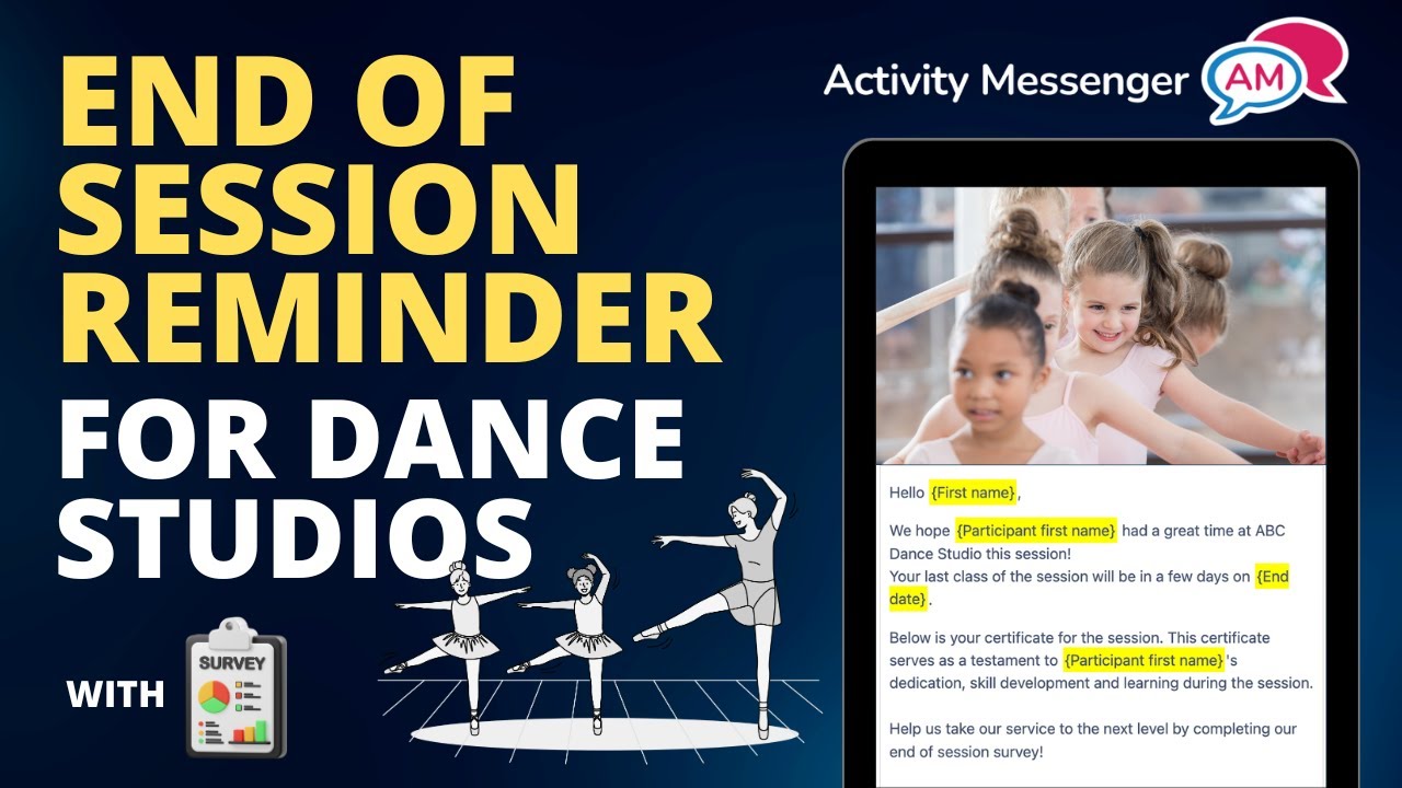 End of Session Reminders for Dance Studios (SMS & Email) - YouTube
