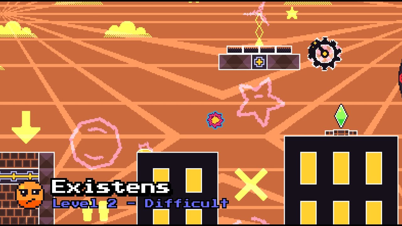 Trigonometry Dash Octomod - Level 2: Existens (Difficult, All Coins) - YouTube