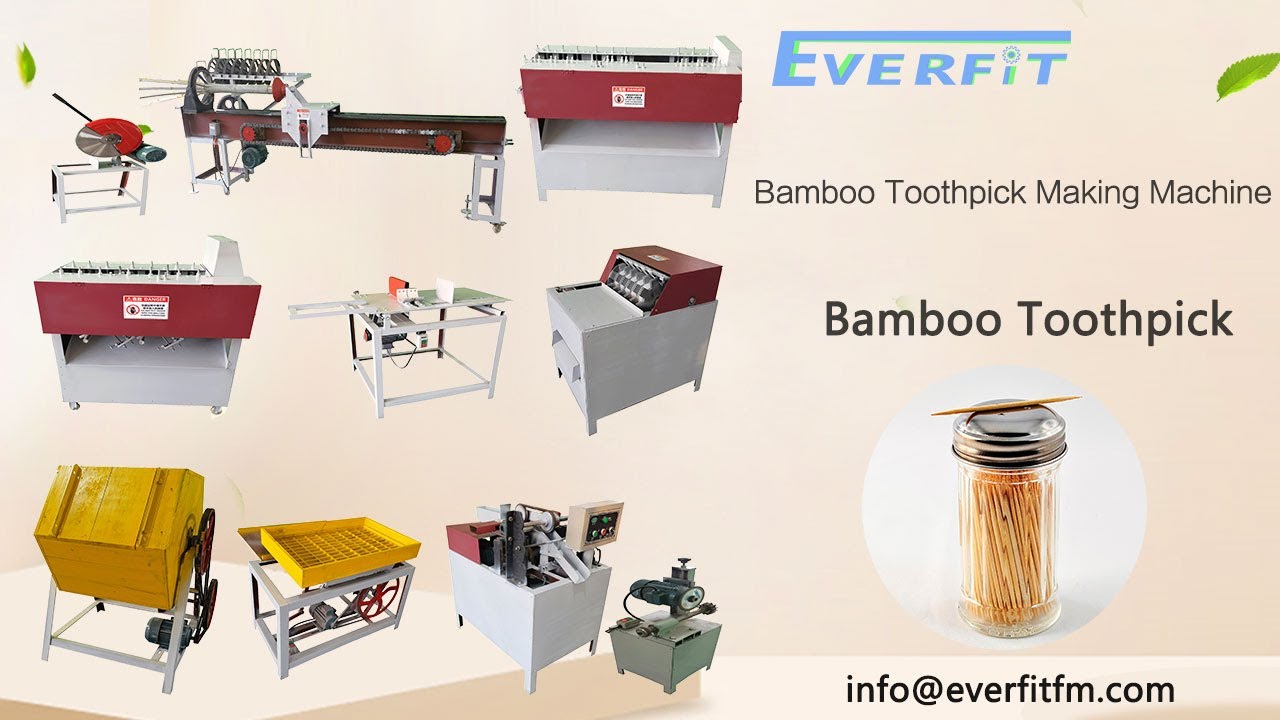 Bamboo Toothpick Making Machine - YouTube