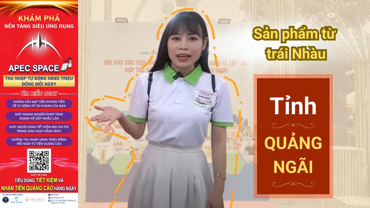 [APEC SPACE] Gian hàng Quảng Ngãi hợp tác cùng Apec Space tại hội chợ Đầm Sen Nước - Sp từ trái ...