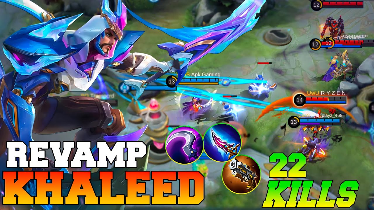 22 Kills!! Powerful Revamp Khaleed The Forgotten Hero !! - Build Top 1 ...