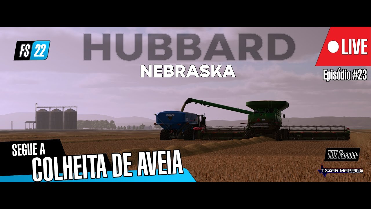 FS 22 | MAPA HUBBARD, NEBRASKA | SEGUE A COLHEITA DE AVEIA ...