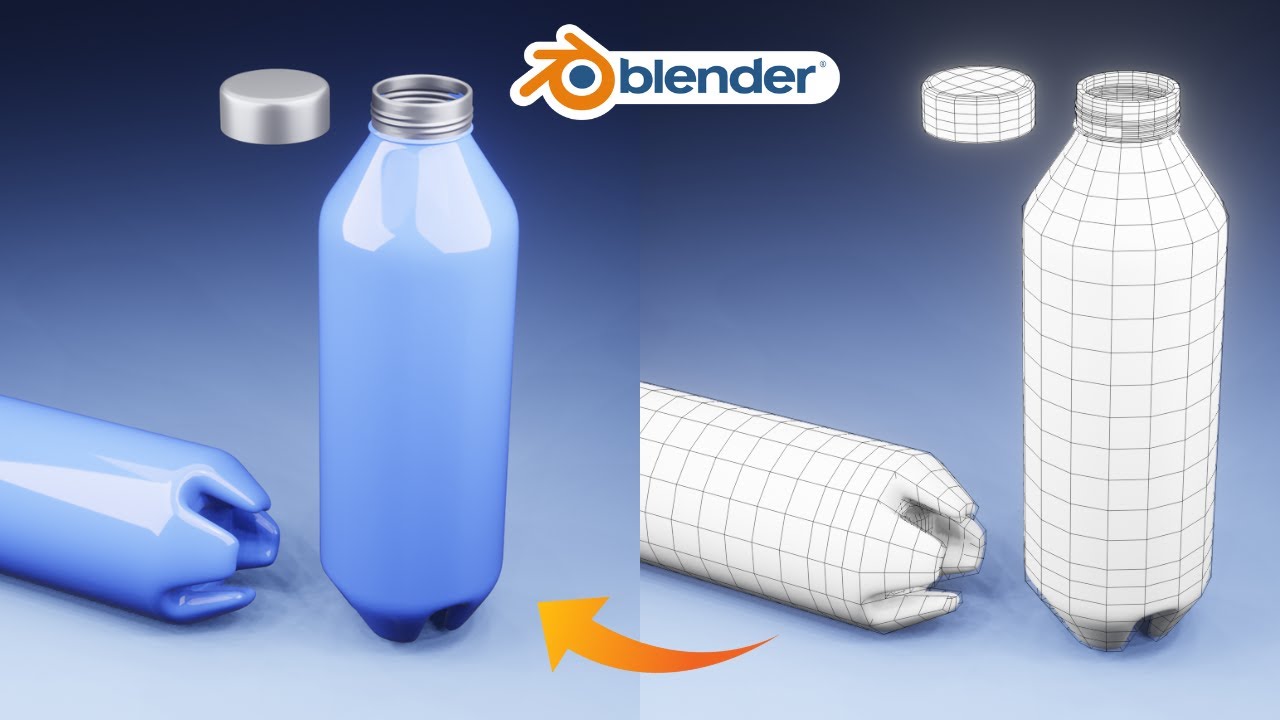 Create 3D Water Bottle Design || Hard Surface || Subdivision || Product ...