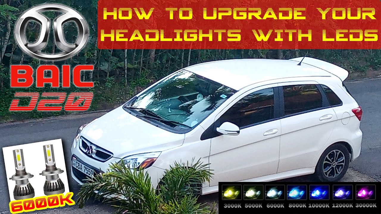 Micro BAIC D20 Hatch - Head Light Replacement with LED Lights 6000K ...