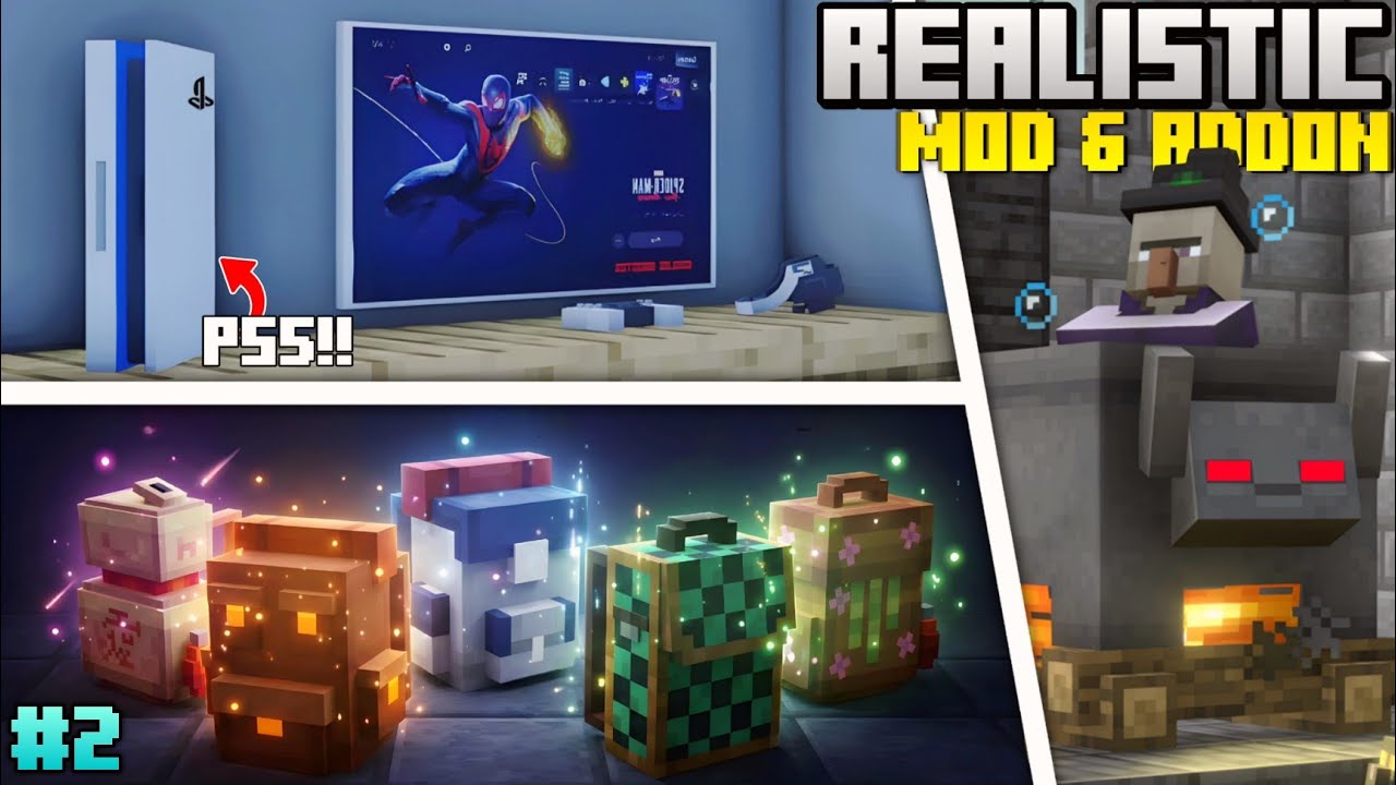 Top Best Realistic mods for minecraft pocket edition || Best Minecraft ...