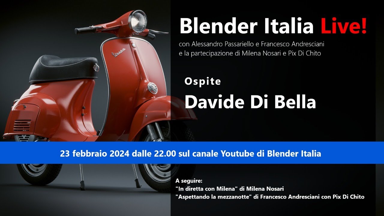 Blender Italia Live! - Davide Di Bella - YouTube