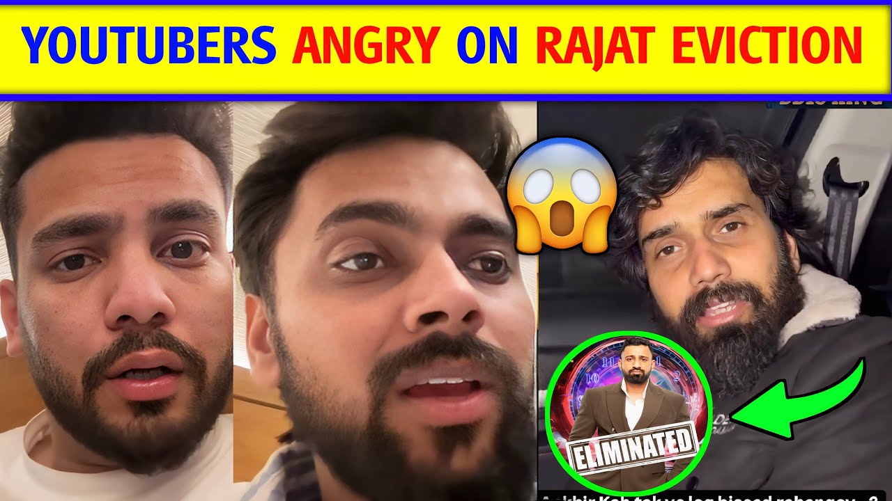 Youtubers REACTS On Rajat Dalal Eviction in Bigg Boss 18 😱 | Elvish ...